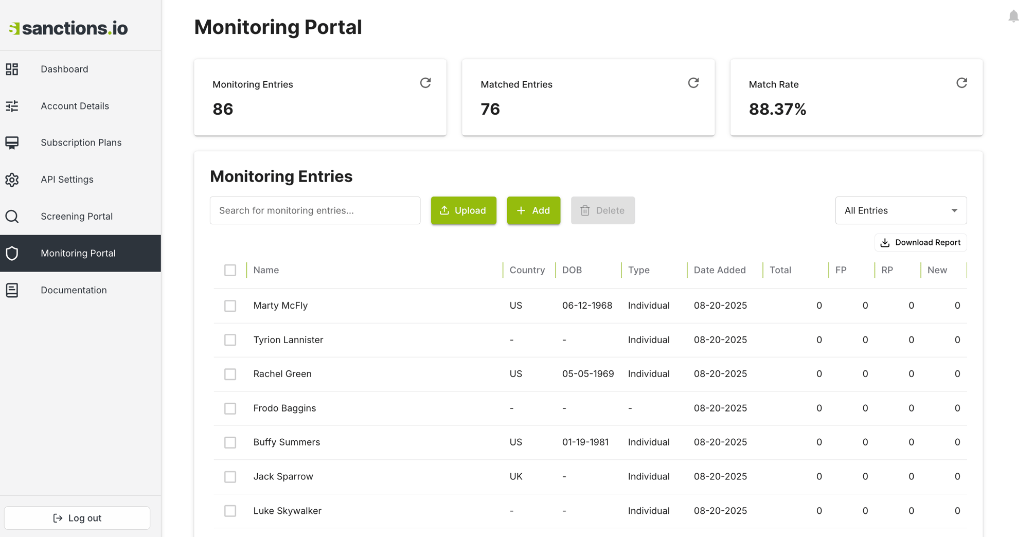Monitoring Portal