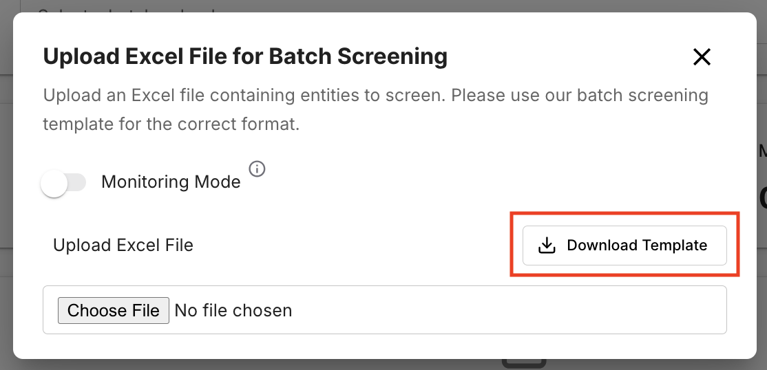Screening Template: Prepare and Format your Data