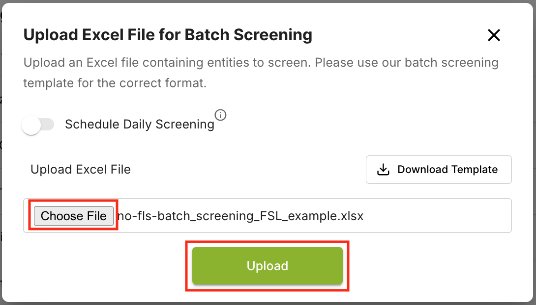 Manual Batch Screening